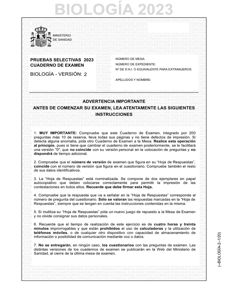 Examen BIR 2023 | PDF