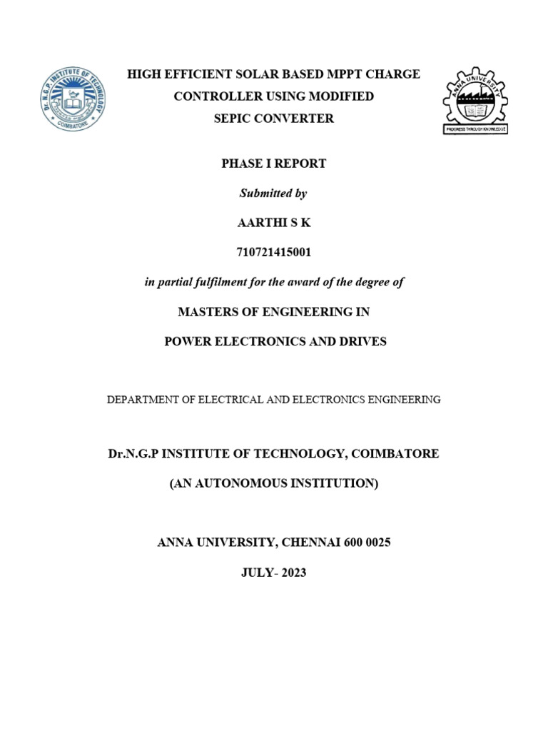 Project Report | PDF | Photovoltaics | Photovoltaic System