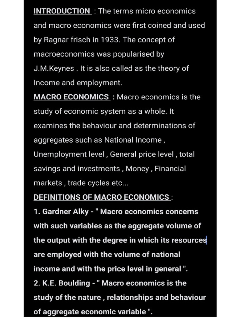 Macro Economics | PDF