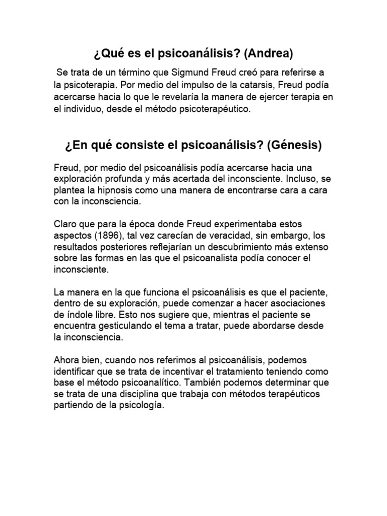 Psicoanálisis | PDF | Psicoanálisis | Mente inconsciente
