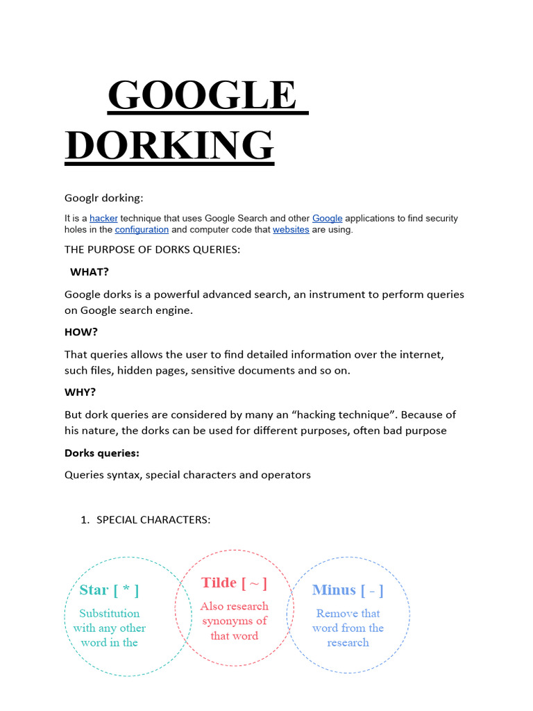 Google Dorking | PDF