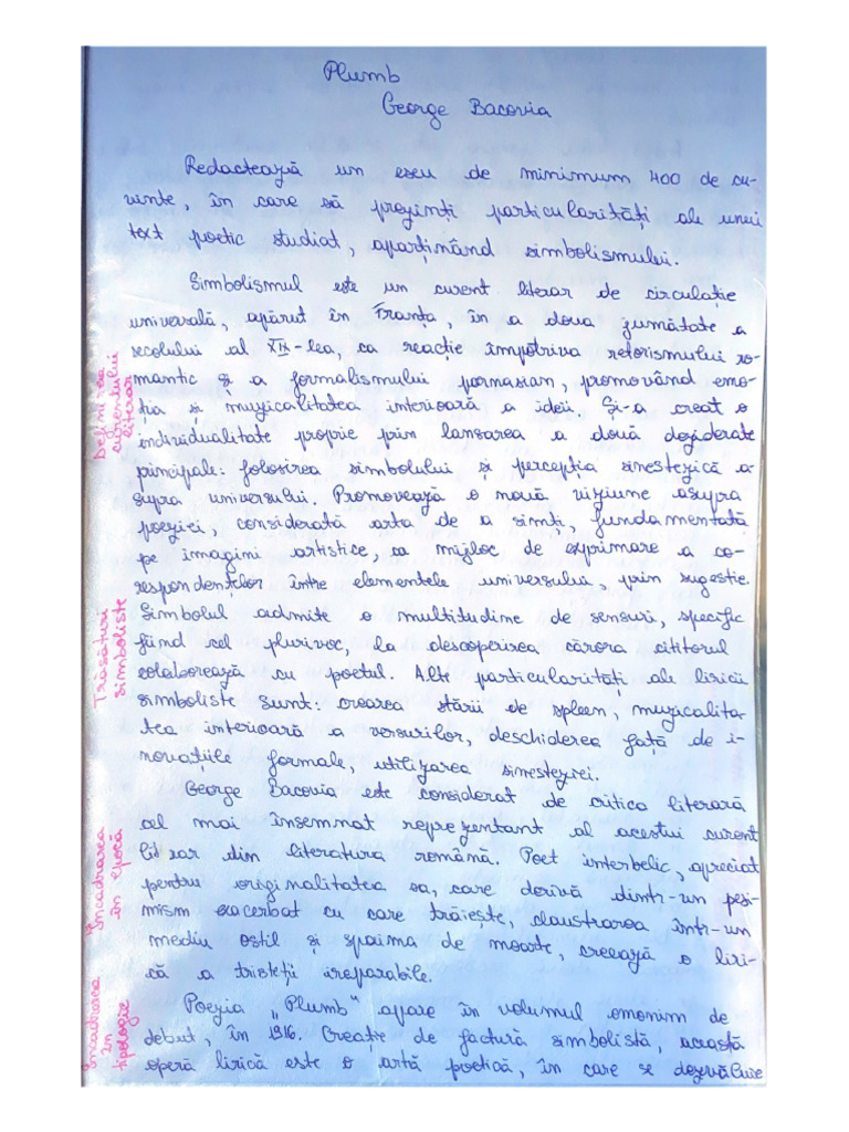 Plumb de George Bacovia-ESEU | PDF