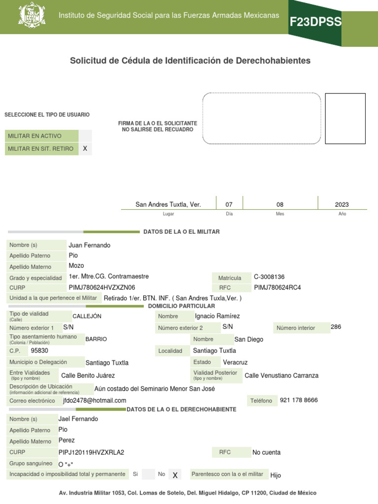 f23dpss Hijo-1 | PDF | México
