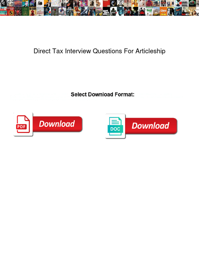 Direct Tax Interview Prep Guide | PDF | Taxes | Direct Tax