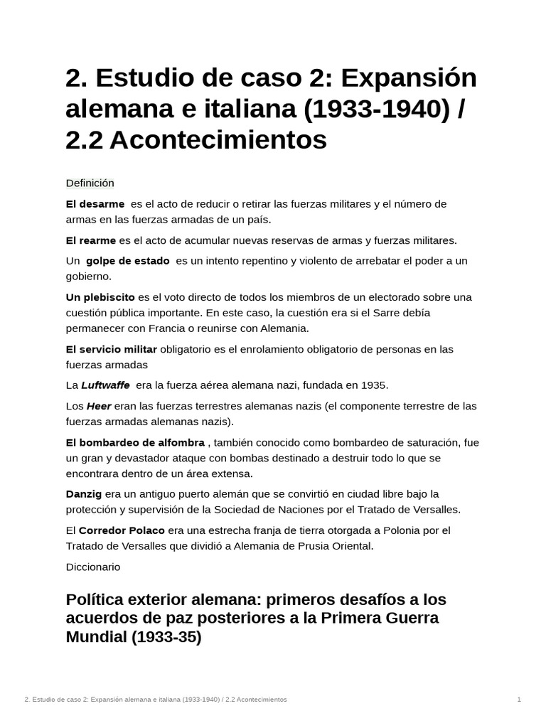 Expansión Alemana e Italiana 1933-40 | PDF | Alemania nazi | Adolf Hitler
