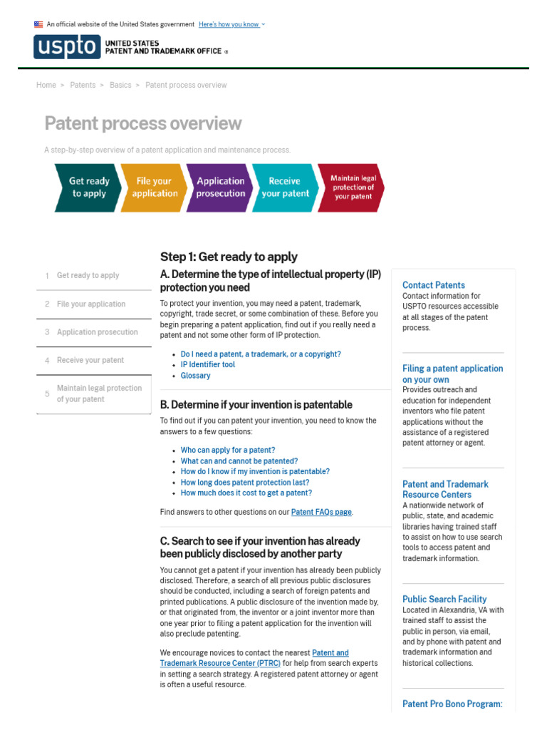Patent Process Overview | PDF | Patent Application | Glossary Of Patent ...