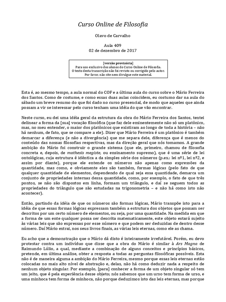 Aula 409 Cof | PDF | Science | Conhecimento