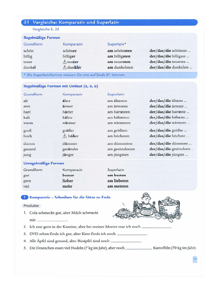 Komparativ - Superlativ | PDF