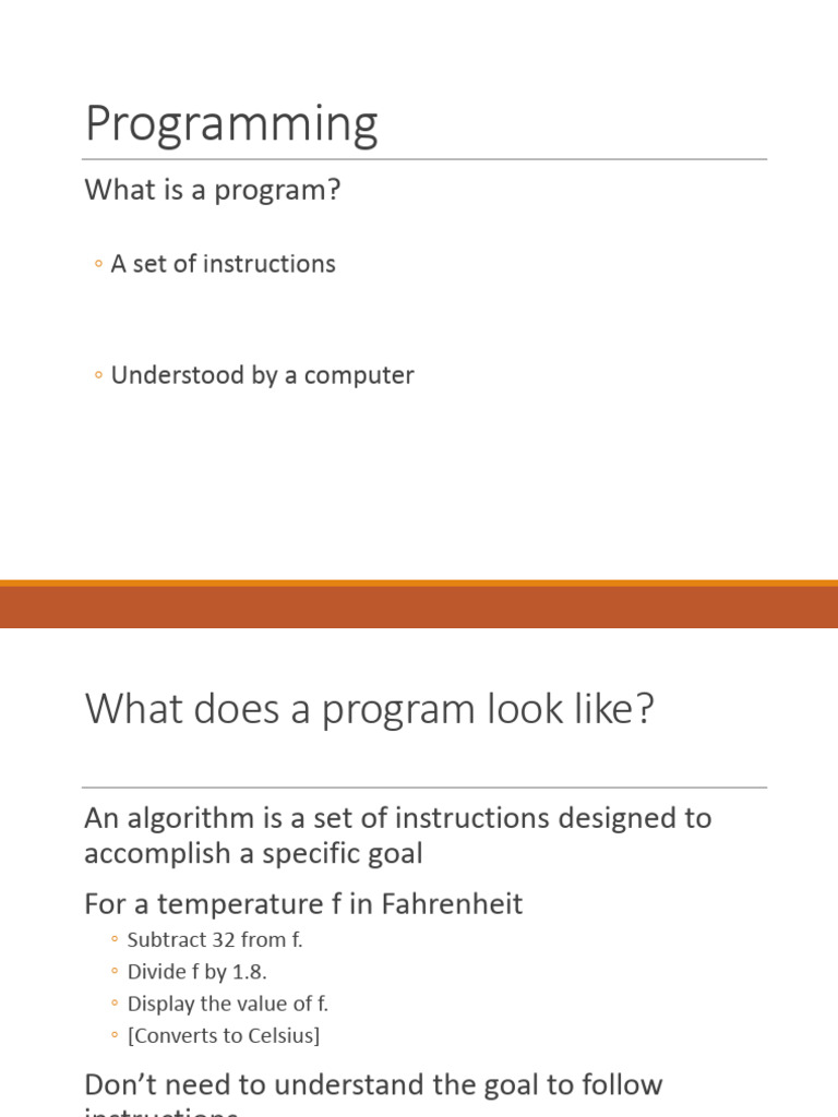 Programming: What Is A Program? | PDF | Computer Program | Programming