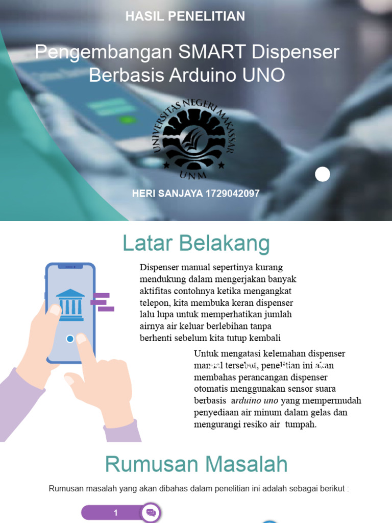 Smart Dispenser Otomatis Arduino UNO | PDF | Teknologi & Rekayasa