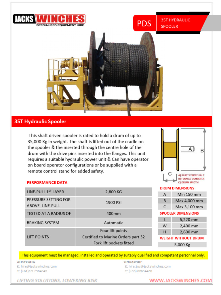 35T Hyd Spoolers PDS | PDF | Transport | Equipment