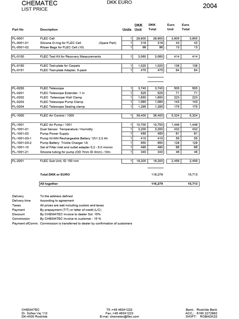 Flec List Price | PDF