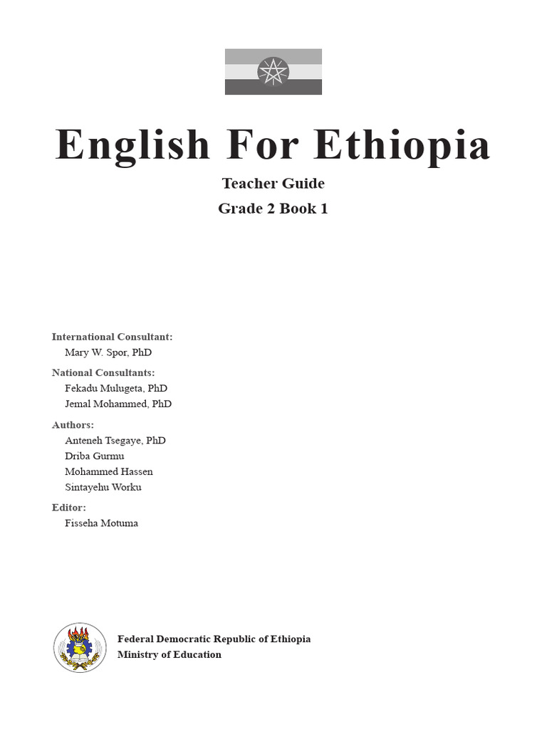 English For Ethiopia: Teacher Guide Grade 2 Book 1 | PDF