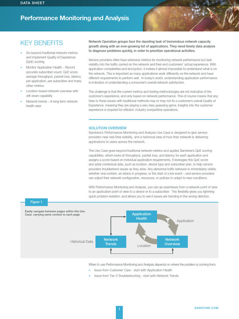 Sandvine - DS - Performance Monitoring and Analysis | Download Free PDF ...