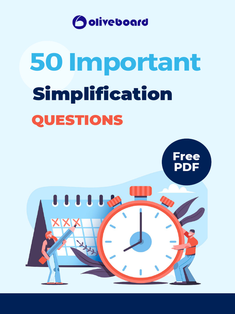 50 Important Simplification Question | PDF