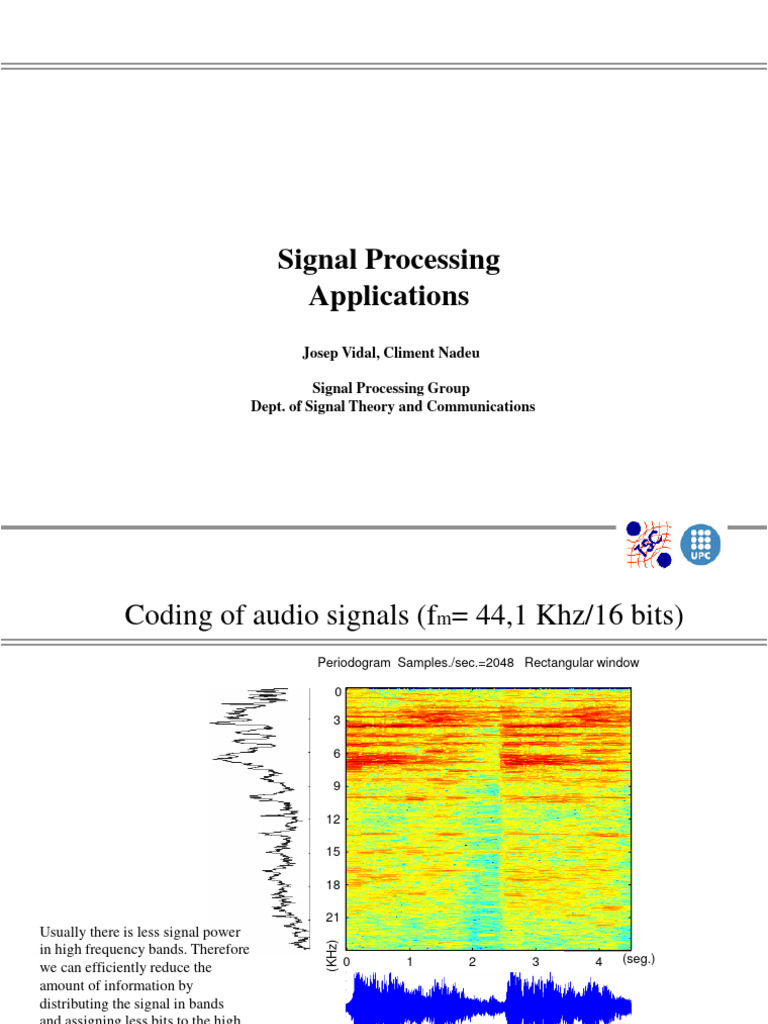SP Applications | PDF | Filter (Signal Processing) | Applied Mathematics