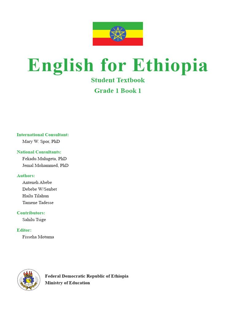 English For Ethiopia: Student Textbook Grade 1 Book 1 | PDF | Writing