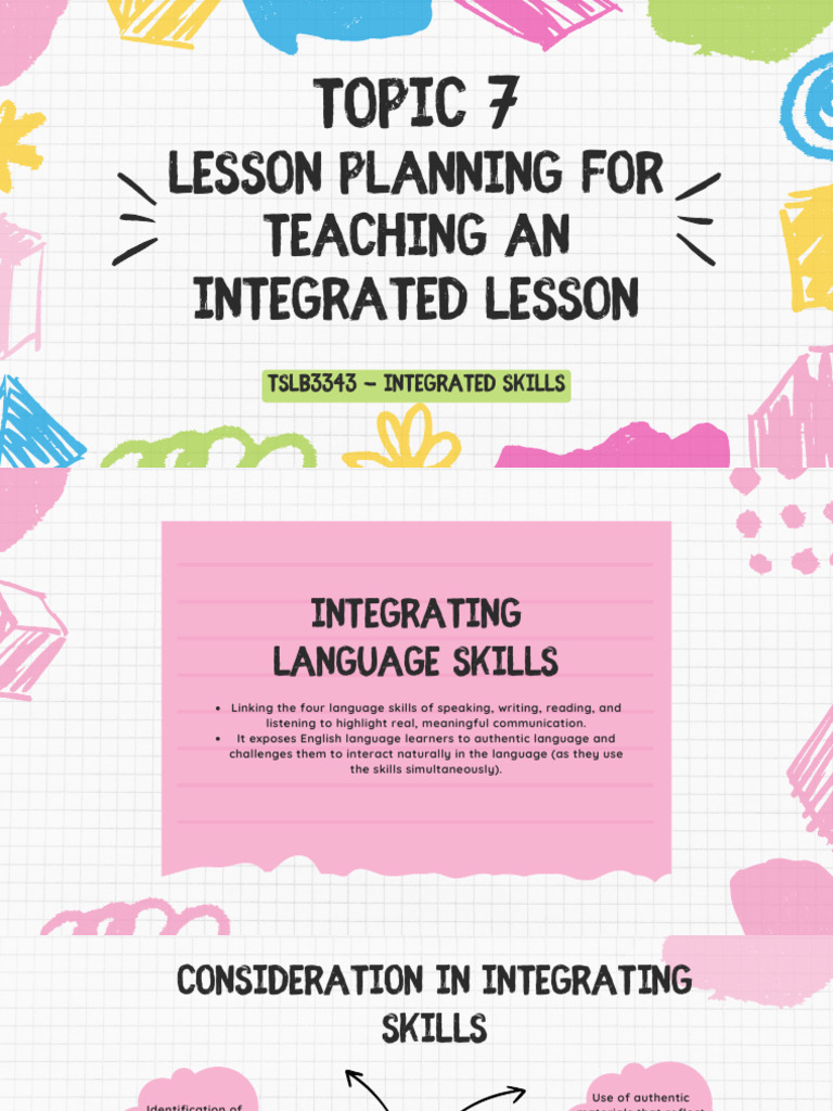 Group 7 Lesson Planning For Teaching An Integrated Lesson | Download ...