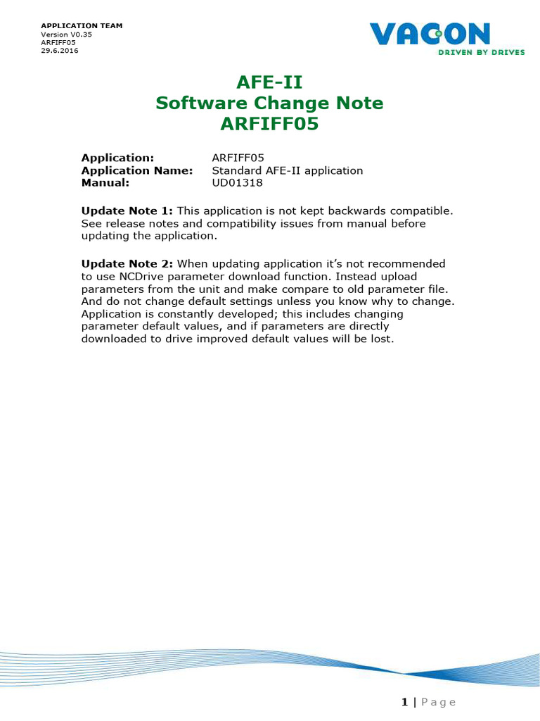ReleaseNote ARFIFF05V035 | PDF | Computing | Computer Engineering