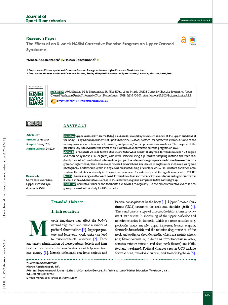 Effects of 8 Weeks Programe Voor UCF | PDF