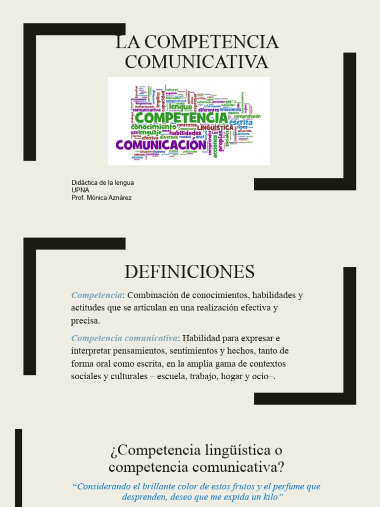 La+Competencia+Comunicativa NUEVA | PDF | Comunicación | Sociolingüística