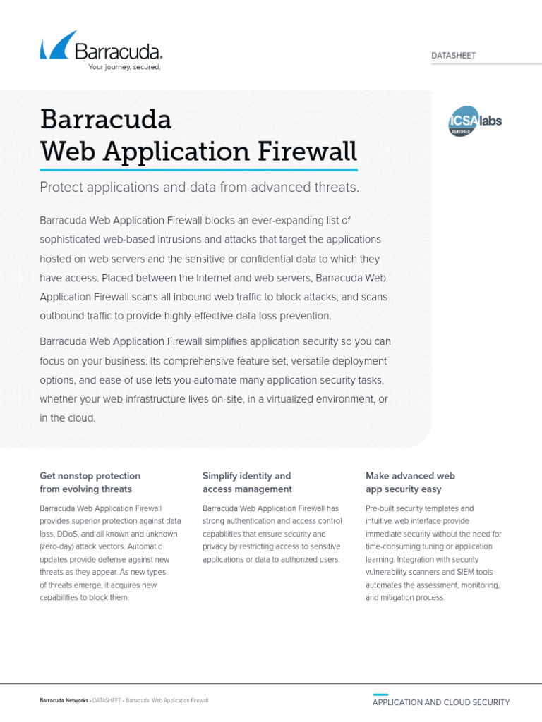 Barracuda Web Application Firewall DS US 1-6 | PDF | Computer Security ...