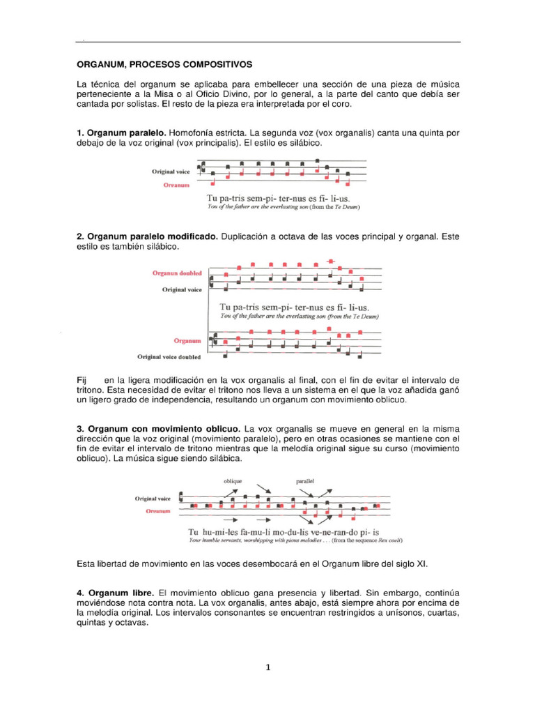 El Organum y Sus Procesos Compositivos 1 | PDF
