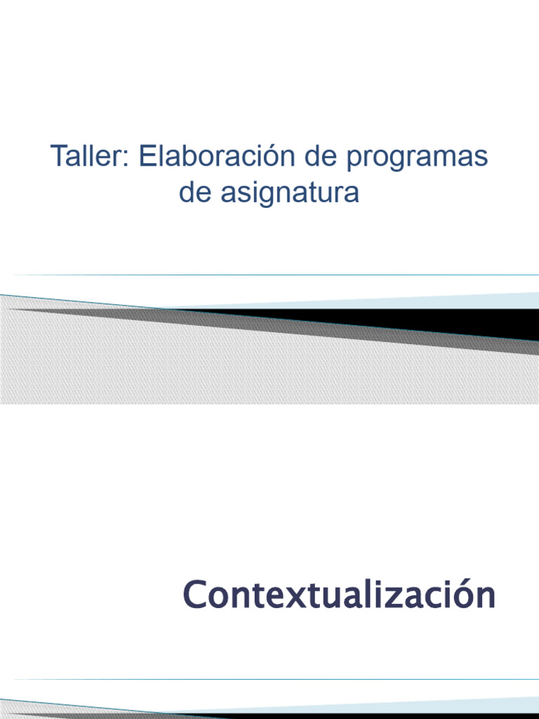 Elaboración de Programas de Asignatura | PDF | Evaluación | Aprendizaje