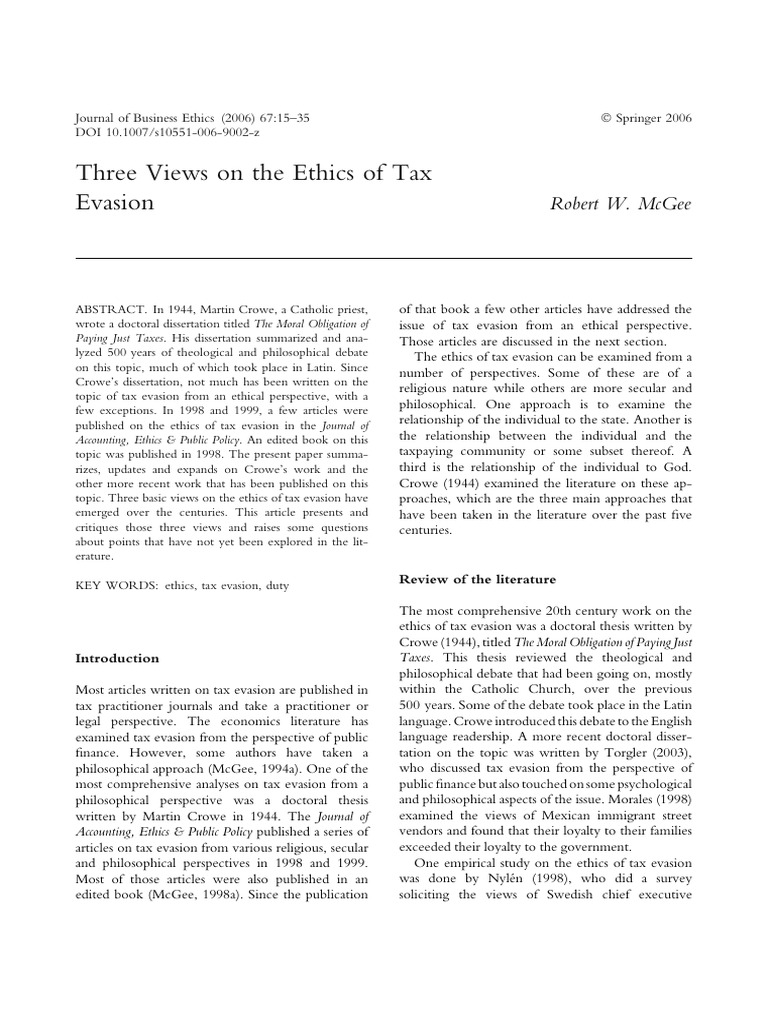 Three Views | PDF | Taxes | Bible