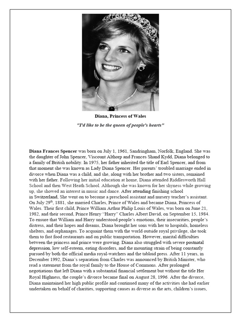 Princess Diana Bibliography | Download Free PDF | Diana