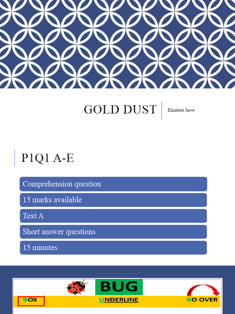 Gold Dust | PDF | Question | Rhetoric