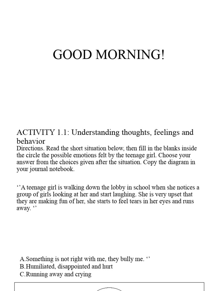 Report Kinshen Galleno | PDF | Adolescence | Thought