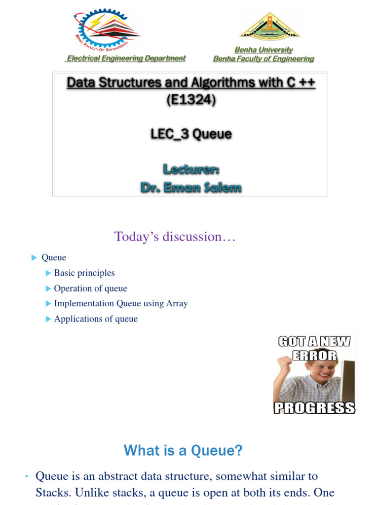Lec 3 Queue Pdf Queue Abstract Data Type Applied Mathematics 1896