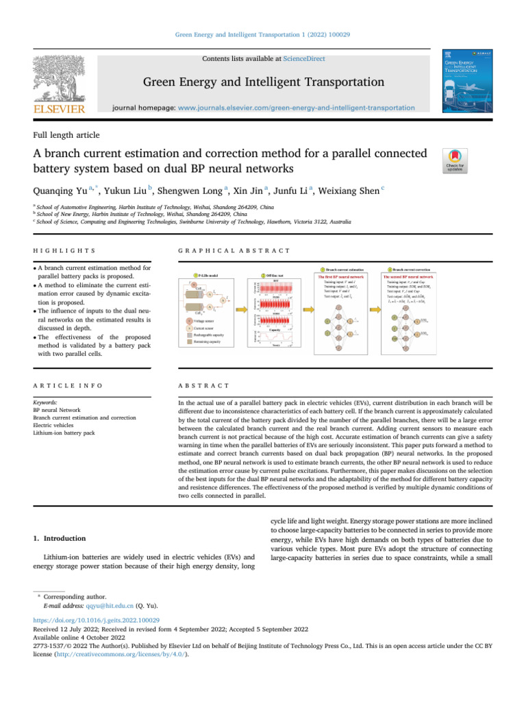 A Branch Current Estimation and Correction Method Fo - 2022 - Green Energy and I | PDF ...