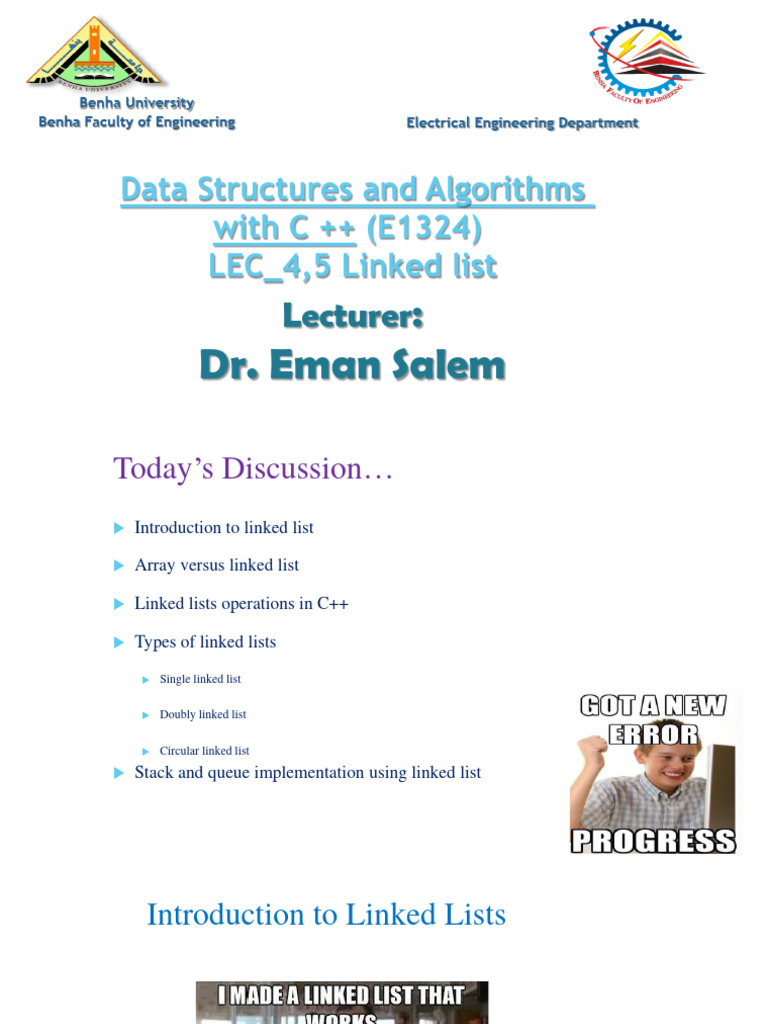 LEC 4,5 Linked List | PDF