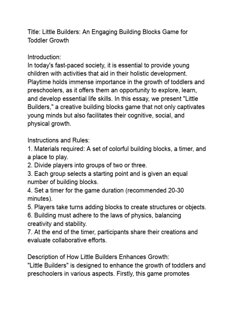 Little Builders - William Stesnson, Anderson Hollingsworth | Download ...