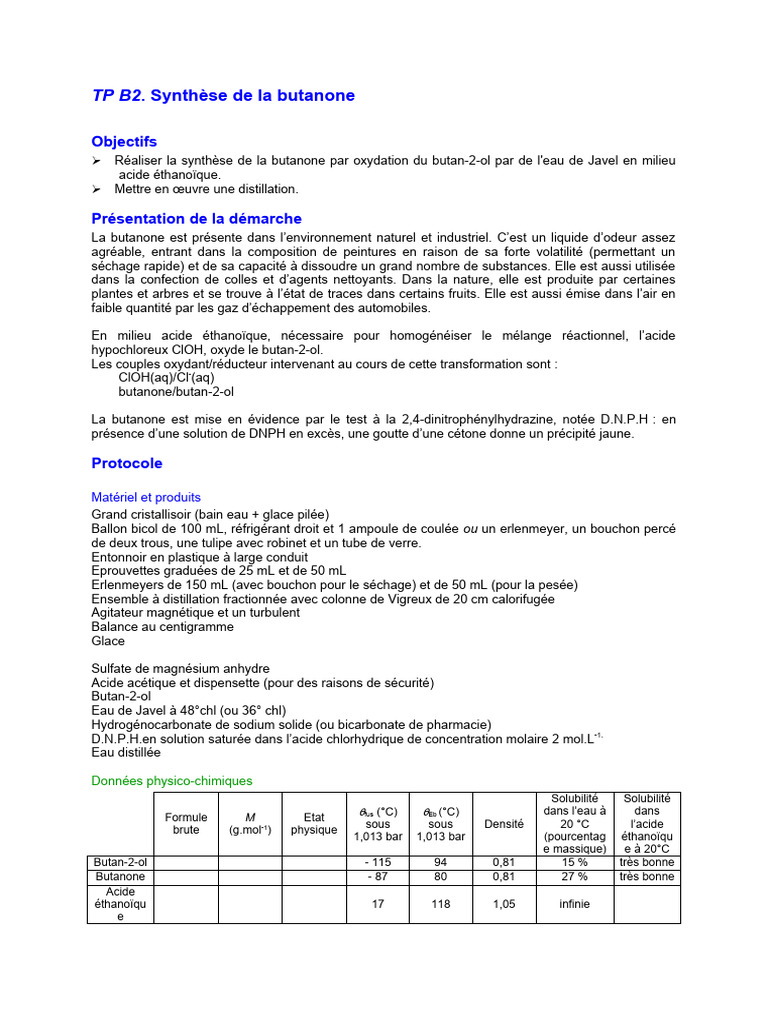 B2 Butanone | PDF
