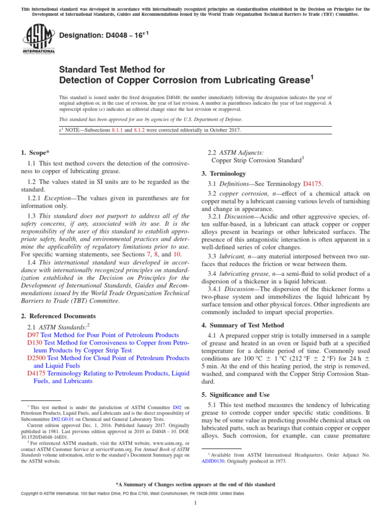 ASTM D4048 Rev E1 (2017) | PDF
