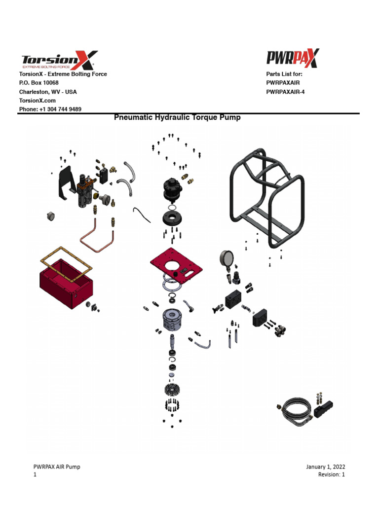 PWRPAX Air DrawingParts Breakdown 1 | PDF | Valve | Piston