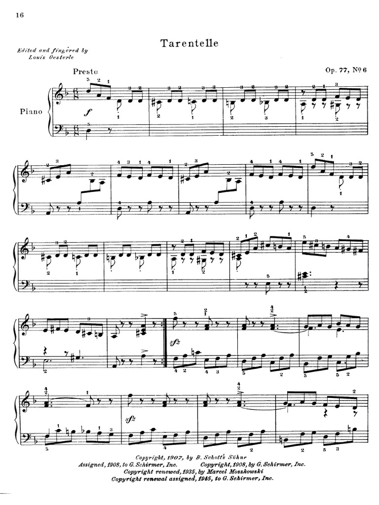 Moszkowski Tarantella | PDF