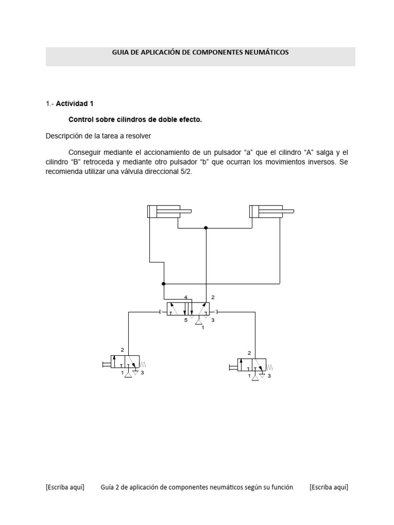 Solución Guía 2 de Aplicación de Componentes Neumáticos Según Su ...