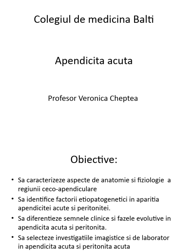 Apendicita Acuta | PDF