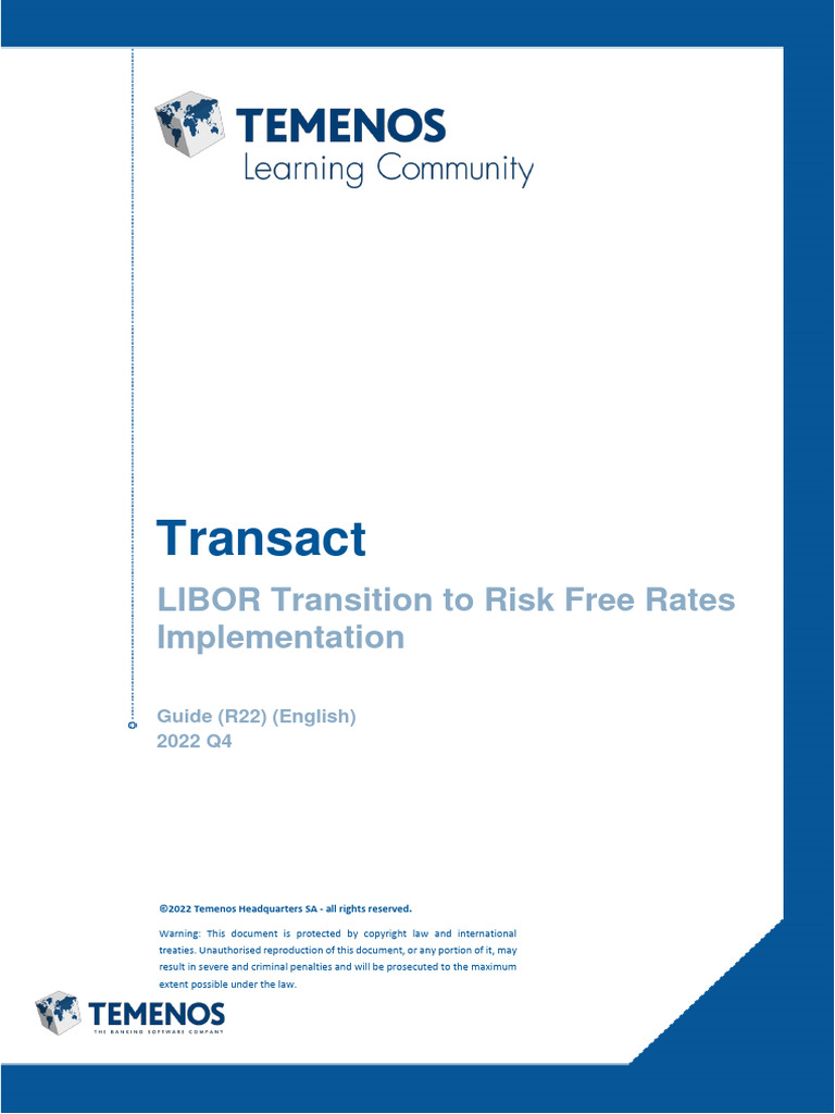 LIBOR Transition To Risk Free Rates Implementation | PDF | Libor | Interest