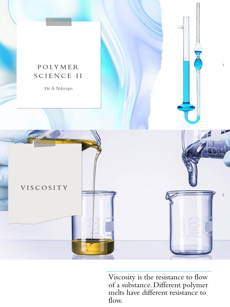 Polymer LL Lecture 5 | PDF | Viscosity | Shear Stress