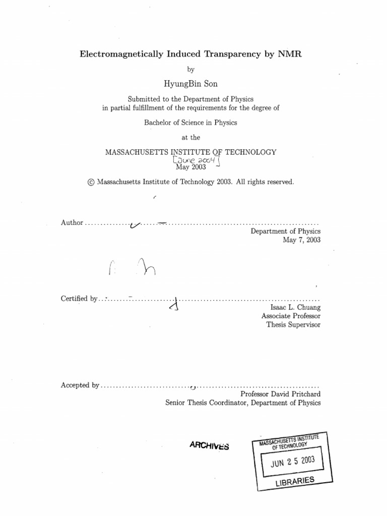 Electromagnetically Induced Transparency by NMR | PDF