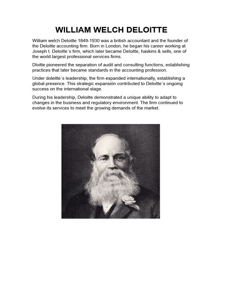 William Welch Deloitte | PDF
