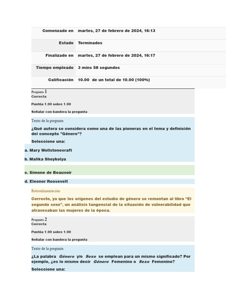 Examen Modulo 2 DDHH y Genero | PDF