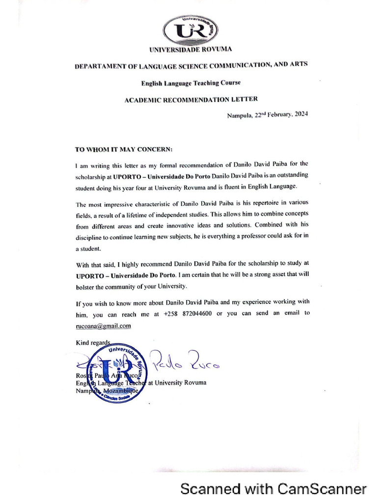 Recommendation Letter | PDF