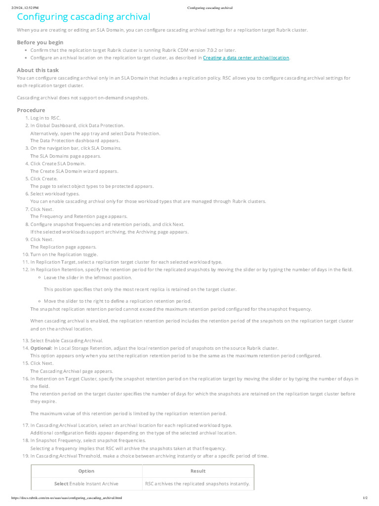 Cascading Archival Setup Guide | PDF | Replication (Computing ...