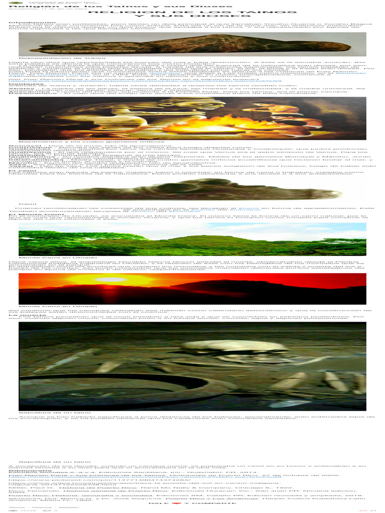 Religión de Los Taínos y Sus Dioses | PDF | Deidades | Pueblos Indígenas de las Américas